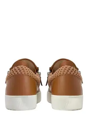 GIUSEPPE ZANOTTI Frankie Crocheted Sneakers - Brown