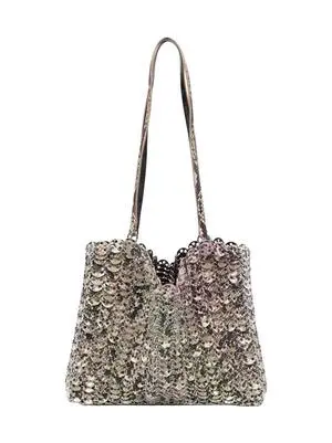 Rabanne 1969 Flip Reversible Disc Shoulder Bag - Neutrals