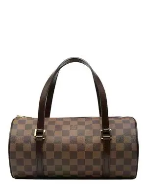 LOUIS VUITTON Damier Ebene Papillon 26 Handbag - Brown