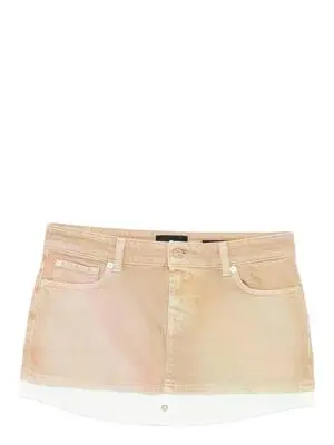 7 For All Mankind Button-fastening Mini Skirt - Neutrals