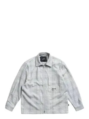 PAREL Samara Checked Zip Shirt - Grey