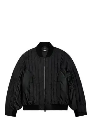 Rains Quilted Bomber Jacket - Black