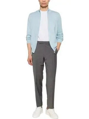 GRAN SASSO Zip-fastening Roll Neck Cardigan - Blue