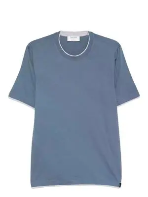 GRAN SASSO Trim-detail T-shirt - Blue