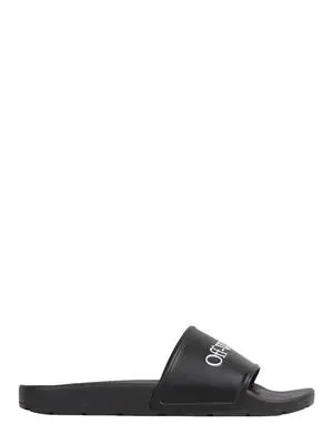 Off-White Bookish Logo Slides - Black
