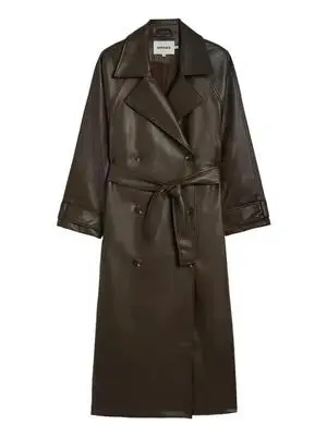 Apparis Apparis Lana Belted Trench Coat Brown
