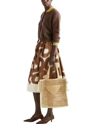 Prada Crochet Tote Bag - Neutrals