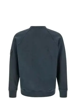 Stone Island Ghost Patch Detail Cotton Sweatshirt - Blue