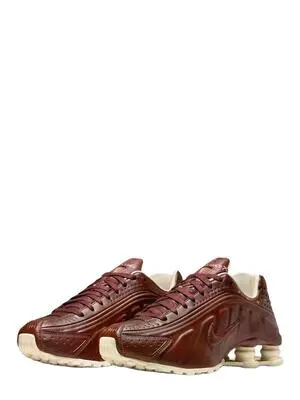 Nike Shox R4 Perforated Sneakers - Brown