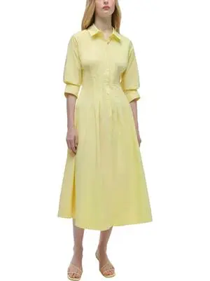 Simkhai Cotton Midi Dress - Neutrals