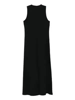 Majestic Filatures V-neck Midi Dress - Black