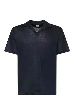 Eleventy Revere-collar T-shirt - Blue