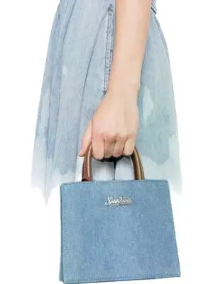MC2 SAINT BARTH Mini Logo-plaque Tote - Blue