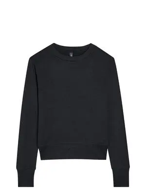 Vuori Daydream Stretch-jersey Crewneck Top With Ribbed Trims - Black