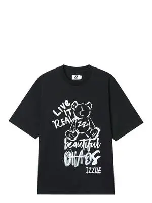 Izzue Graphic-print T-shirt - Black