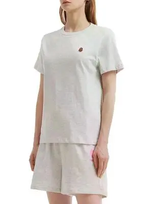 FINGERCROXX Logo-patch Crew-neck T-shirt - Grey