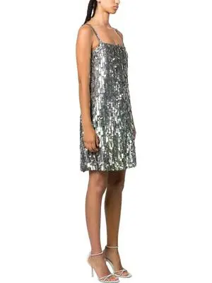 P.a.r.o.s.h Sequin Mini Dress - Silver