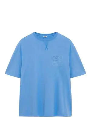 Loewe Cotton-blend Anagram T-shirt - Blue
