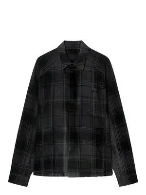 JUUN.J Checked Shirt - Black