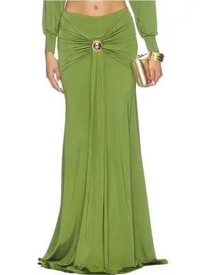 PatBO Intensity Jersey Maxi Skirt - Green