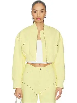 PALMATIC STUDIO Rebelni Denim Jacket In . Also - Yellow
