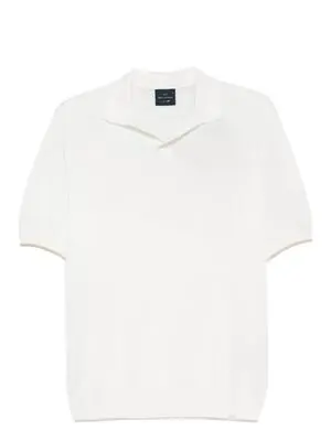 Paul & Shark Textured Short-sleeve Polo Shirt - White