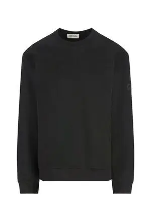 Premiata Crew Neck Sweatshirt With Logo Patch - Black