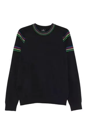 Paul Smith Striped Trim Sweater - Black
