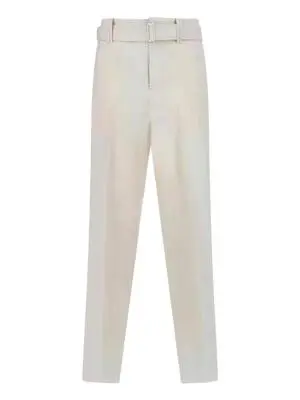 LARDINI Belted Tailored Trousers - Neutrals