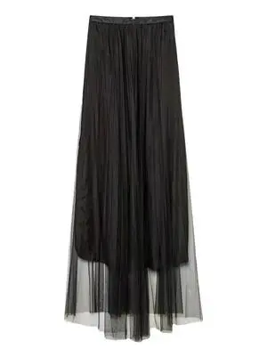 FORTE_FORTE Pleated Tulle Maxi Skirt