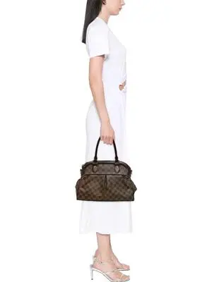 LOUIS VUITTON Damier Ebene Trevi Pm Satchel - Brown