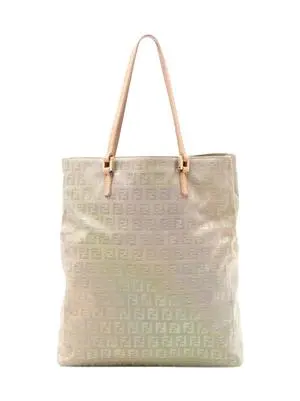 Fendi 2000-2010 Zucchino Canvas Tote Bag - Brown