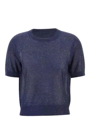 KANGRA Sequin Crew-neck Sweater - Blue