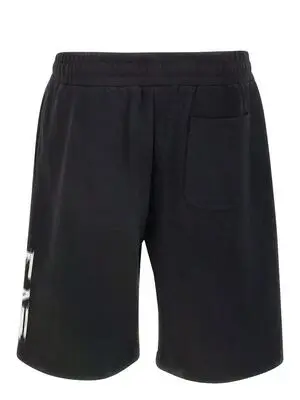 EA7 Cotton Drawstring Logo Shorts - Black