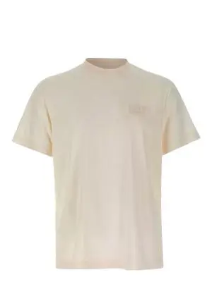EA7 Logo-print Crew-neck T-shirt - Neutrals