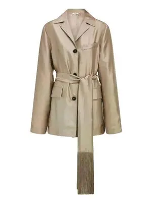 FERRAGAMO Jacquard Overshirt - Neutrals