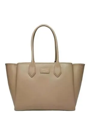 Emporio Armani Logo Detail Tote Bag - Neutrals