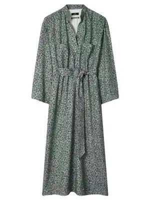 Paul Smith Animal Print V-neck Belted Dress - Blue