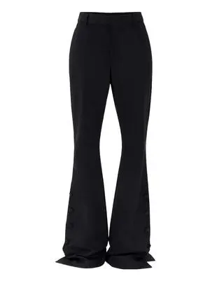 ANN DEMEULEMEESTER Enya Buttoned Bootcut Trousers - Black