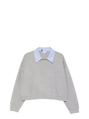 Liu Jo Embellished Collar Sweatshirt - Grey