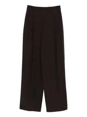 Agnona Pleated Trousers - Brown