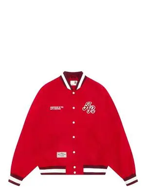 AAPE BY *A BATHING APE Logo Detail Bomber Jacket - Red
