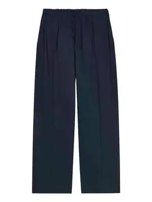 Closed Wynston Drawstring Pleated Wide Leg Trousers - Blue