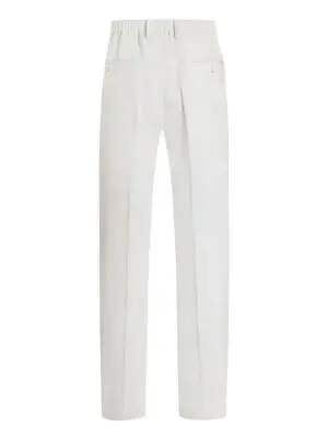 Dolce & Gabbana Wool Poplin Trousers - Neutrals