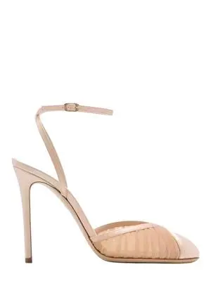 ANDREA WAZEN Emma Pumps With Ankle Strap - Neutrals