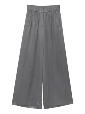 Peserico Peserico Grey Wide Leg Elasticated Waistband Trousers Grey