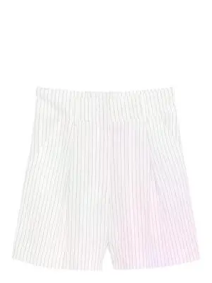 Patrizia Pepe Striped Pleated Shorts - White