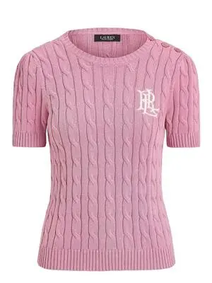Ralph Lauren Lauren Ralph Lauren Cable Knit T-Shirt Pink