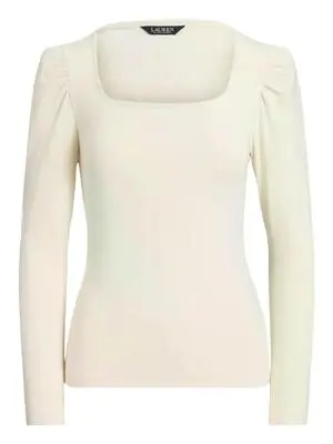 Ralph Lauren Puffed-sleeve Square T-shirt - Neutrals