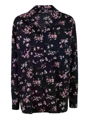 LAURA URBINATI Floral Print Shirt - Black